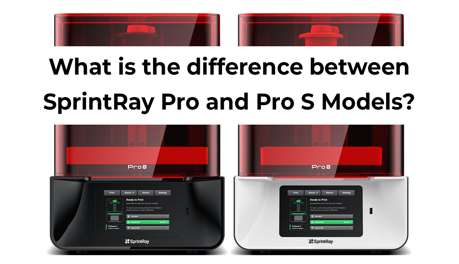 What is the difference between Sprintray Pro and Pro S Models?